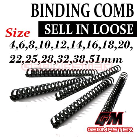 Geomaster Binding Comb Pvc Comb Binding Plastic Comb Rings