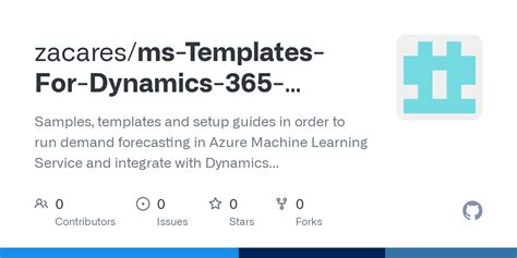 Github Zacaresms Templates For Dynamics 365 Supply Chain Management