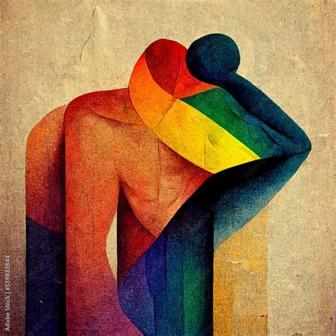 Lgbtq Abstract Illustration Geometric Shapes Fabric Flag Paper