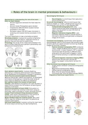 Unit 4 AOS 1 Psychology Notes Unit 4 Psychology AOS 1 Chapter 6