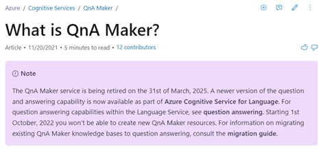 why qna maker is being retired how does the migration work