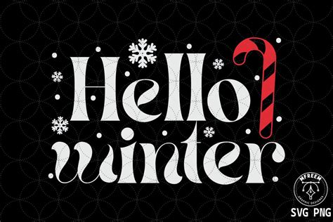 Hello Winter Christmas Svg Sublimation Graphic By Mfreem · Creative Fabrica