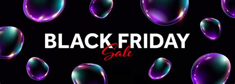 블랙 프라이데이 세일 소매 쇼핑 및 특별 할인 이벤트 광고를 위한 생생한 네온 버블 배경이 있는 프로모션 배너 기간 한정 혜택에 대한 스톡 벡터 아트 및 기타 이미지