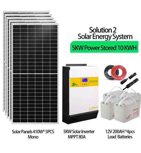 Complete Solar Power Energy System 5kw 10kwh Off Grid Solar Energy