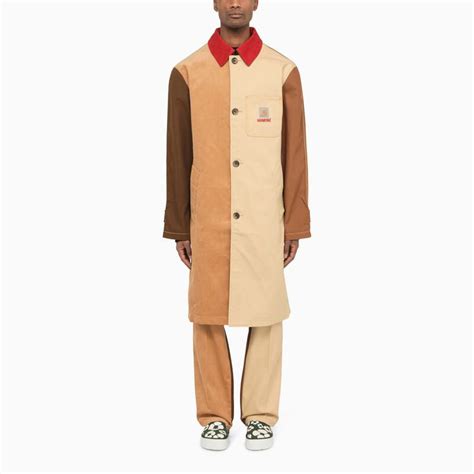Buy CARHARTT WIP X MARNI Asymmetrical Coat Marni X Carhartt Wip Brown