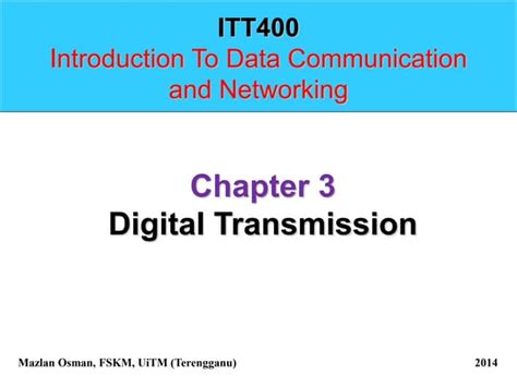 Ch3 Digital Transmission Ppt Digital Audio Computer Software And Applications