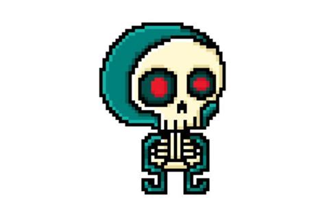 Vector Bit Skull With Bloodshot Eyes Graphic By Hiskia Revaldo Creative Fabrica