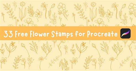 Flower Brush Procreate Free Hand Drawn Flowers Artsydee Drawing Painting Craft