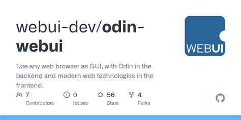 Github Webui Devodin Webui Use Any Web Browser As Gui With Odin In The Backend And Modern