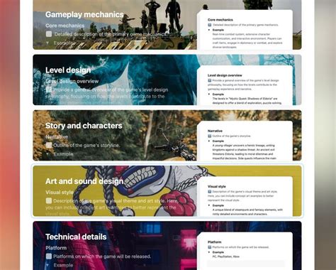 Game Design Document Template Free Craft Template