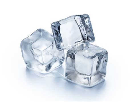 Crystal Clear Ice Cubes On White Background Stock Image Image Of