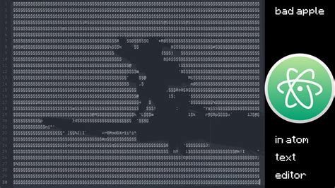 Bad Apple In Atom Text Editor YouTube