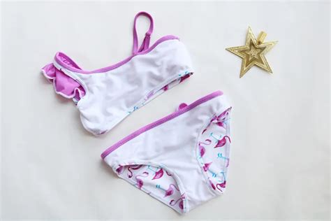 Новинка года Летнее Детское бикини с рисунком Фламинго детский купальник раздельный купальник