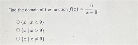 Solved Find The Domain Of The Function Chegg