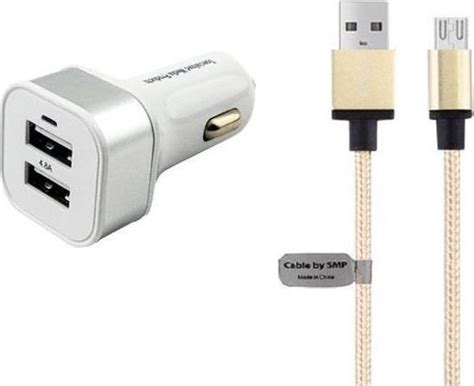 A Auto Oplader M Oplaadkabel Snoer En Adapter Plug Met METAL Stekker Geschikt Bol Com