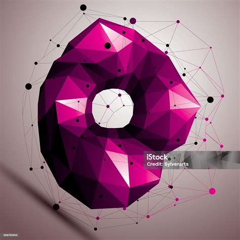 3 D 벡터 추상적임 디자인식 오브젝트입니다 다각형 복잡한 그림 0명에 대한 스톡 벡터 아트 및 기타 이미지 0명 3차원