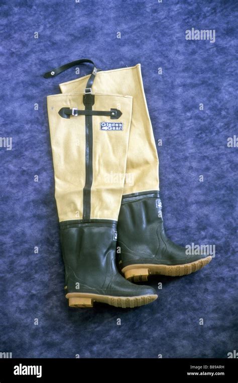 Hip Wader Waterproof Boots Protect Feet Leg Rubber Plastic Strap Stock
