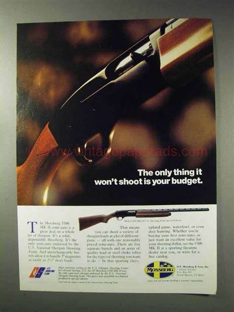 1992 Mossberg 5500 Mk Ii Us Shooting Team Shotgun Ad Bz036