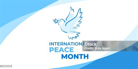International Peace Month Vector Web Banner Poster Card For Social