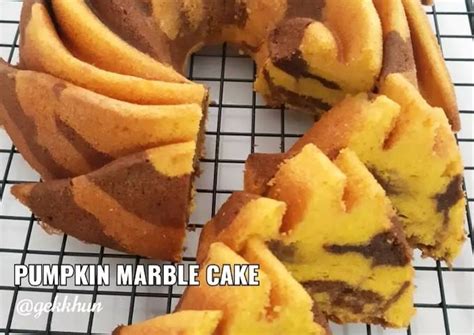 Resep Pumpkin Marble Cake Bolu Marmer Labu Kuning Oleh Gek Khun Gk