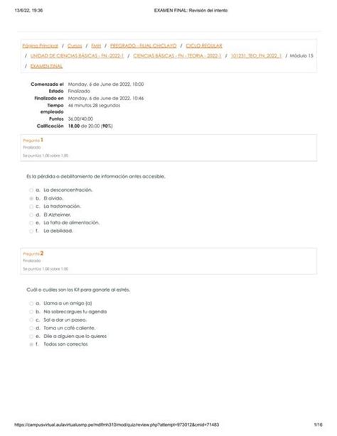 Examen Final Psicología Drako uDocz