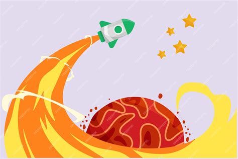 Premium Vector Astronaut Planet And Spcae Colored Flat Vector Illustration Isolated