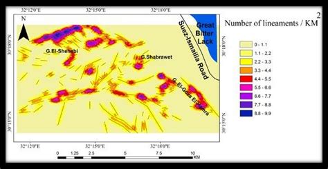 Lineaments Density Map Of The Manually Extracted Lineaments Figures 9