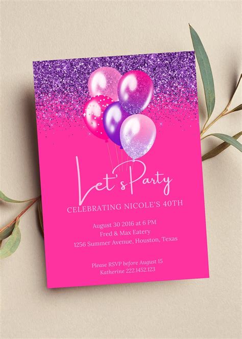 Purple Birthday Party 13th Birthday Parties 20th Birthday Bday Party