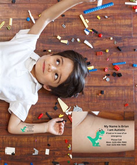 Custom Medical Alert Temporary Tattoos With Contact Etsy