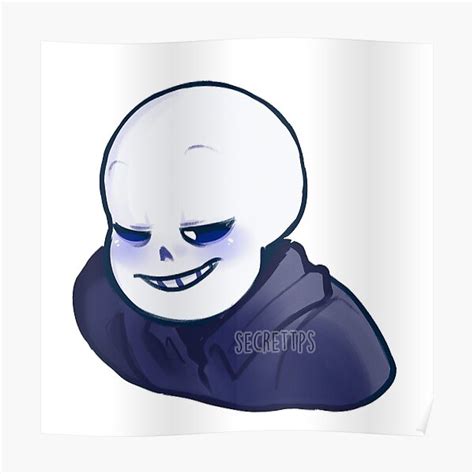 Undertale Sans Poster For Sale By Secrettps Redbubble