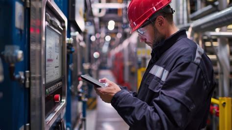 Engineer In Industrial Facility Premium Ai Generated Image