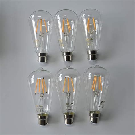 Buy SD LUX B LED Light Bulbs Vintage Filament Edison Bulbs ST No Flicker Edison Bayonet LED