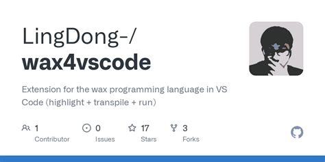 Github Lingdong Wax4vscode Extension For The Wax Programming
