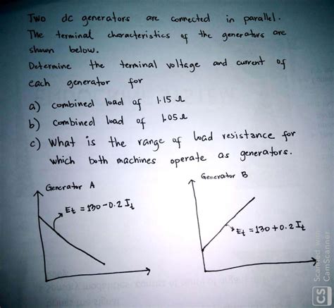 Solved Two Dc Generators Are Connected In Parallel The Chegg