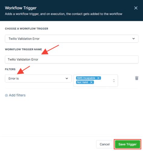 Workflow Trigger Twilio Validation Error Mastermind Knowledge Base