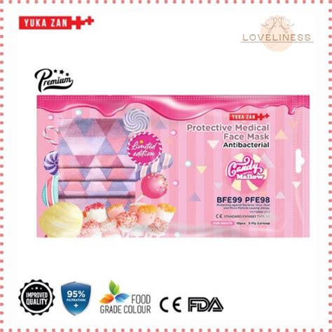 Yuka Zan Candy Mallow Medical Disposable Protective Face Mask