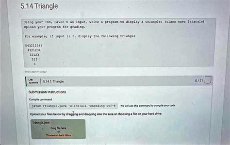 SOLVED Java Please Triangle Using Your IDE Given N As Input Write A Program To Display A
