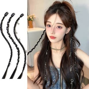 假发辫子女辣妹麻花辫y2k编发小辫子网红拳击脏辫马尾扎发假辫子 阿里巴巴