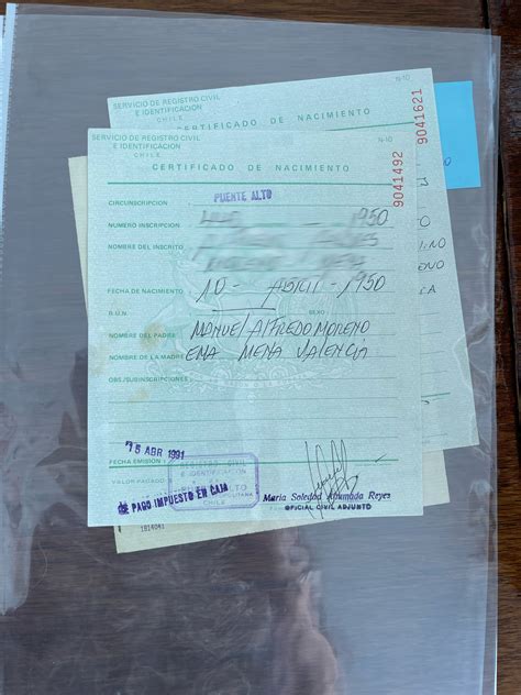 Certificado De Nacimiento