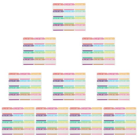 Eease 10 Sheets Of Blank Name Stickers Classification Marking Tapes