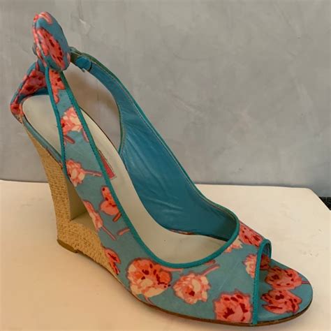 Betsey Johnson Shoes Betsey Johnson Floral Peep Toe Wedges Poshmark