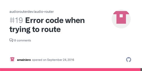 Error Code When Trying To Route Issue Audiorouterdev Audio