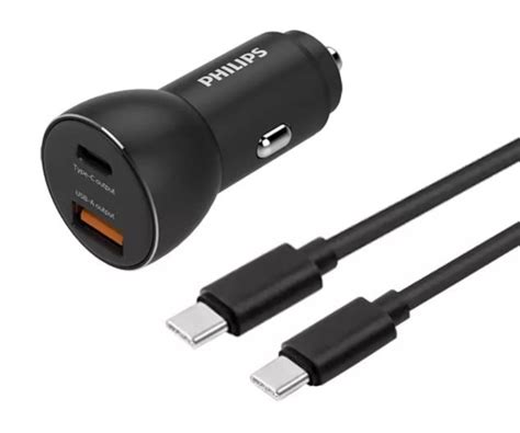 Philips Ładowarka samochodowa USB A USB C