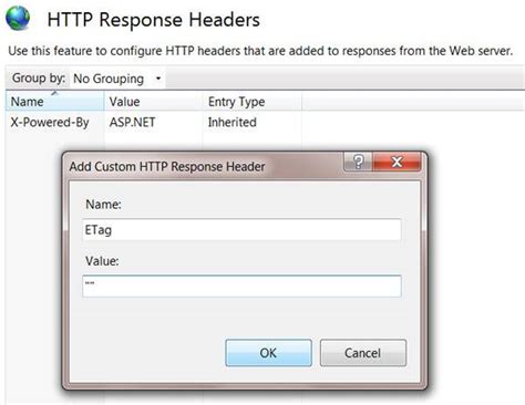 Настройка ETags в IIS7 Tech Notes