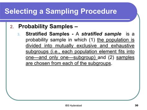 Unit No 09 Developing Sampling Plan Ppt