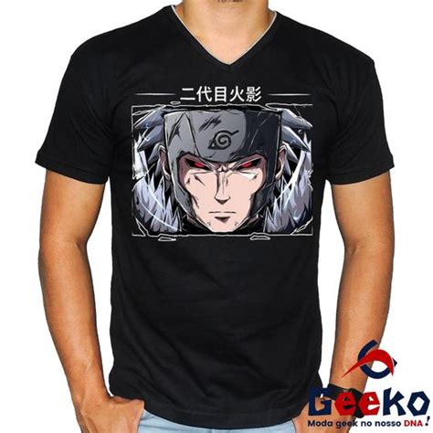 Camiseta Tobirama Senju 100 Algodão Nidaime Hokage 2 Segundo Hokage