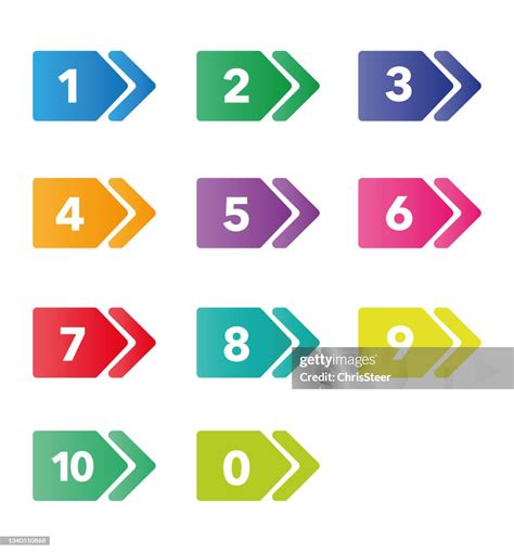 Number Icon Set High Res Vector Graphic Getty Images
