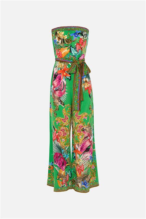 Tie Waist Strapless Jumpsuit Camilla Au Camilla