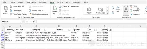 Excel Training Filtering Data