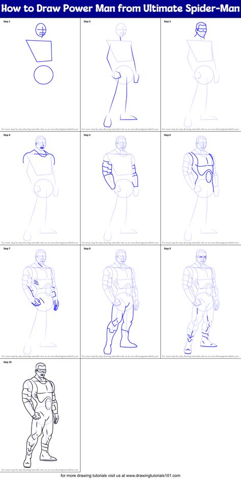 How To Draw Power Man From Ultimate Spider Man Ultimate Spider Man